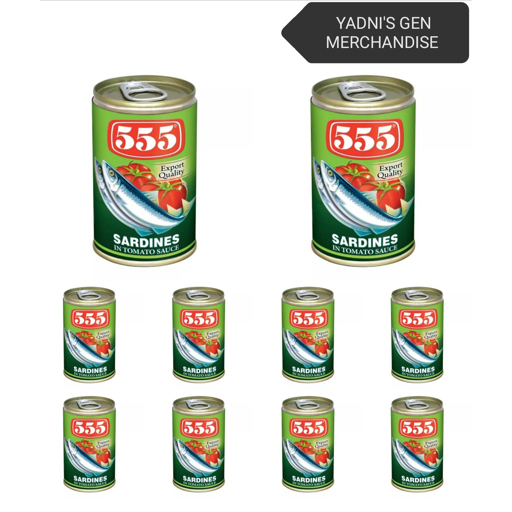 555 Sardines in Tomatoe Sauce ( 10 cans x 155 grams ) | Shopee Singapore