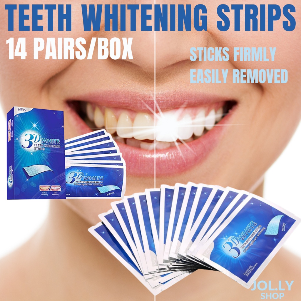 🔥sg Local Stock🔥28pcs 3d White Gel Teeth Whitening Strips Oral Hygiene