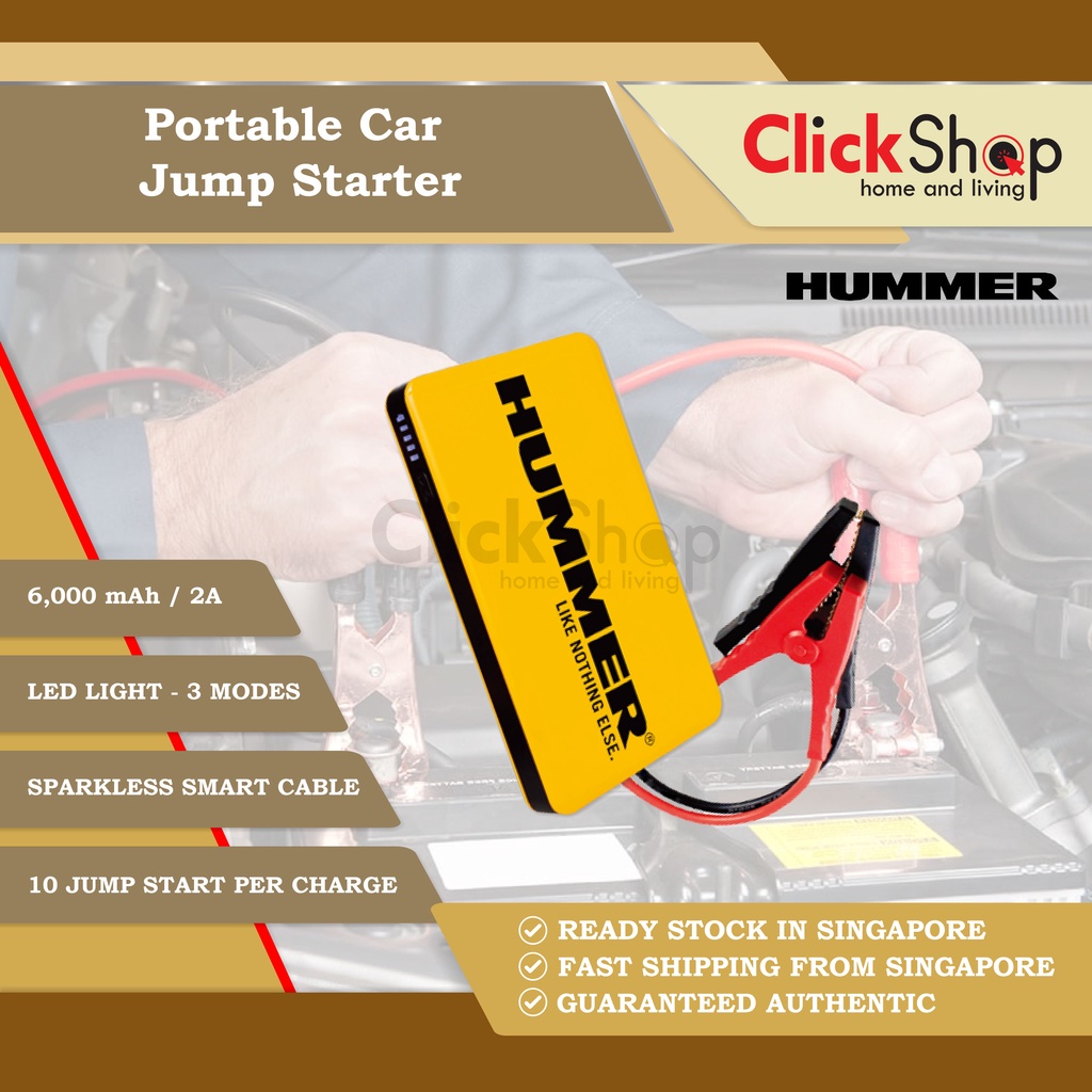Hummer H3 Jump Starter + Power Bank Multifunctional 6000mAh Jump ...