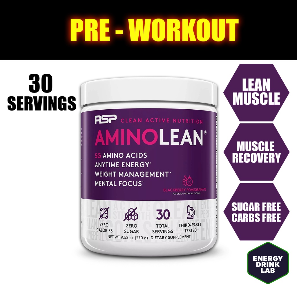 Rsp AminoLean Energy & Weight Loss Bcaa Powder with Cla | Shopee Singapore