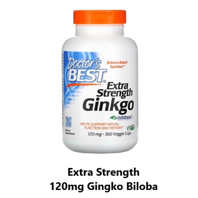 [SG] Doctor's Best Ginkgo Biloba Extra Strength 120mg Memory Brain ...