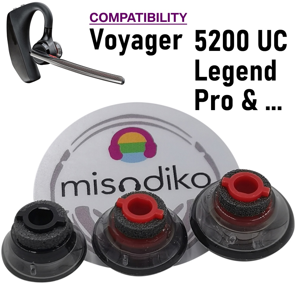 misodiko Eargels Ear Tips Compatible with Plantronics (Poly) Voyager ...