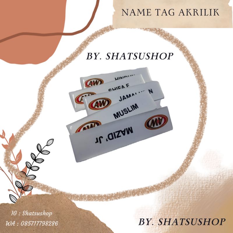 Name tag safety pin/Acrylic resin name tag | Shopee Singapore