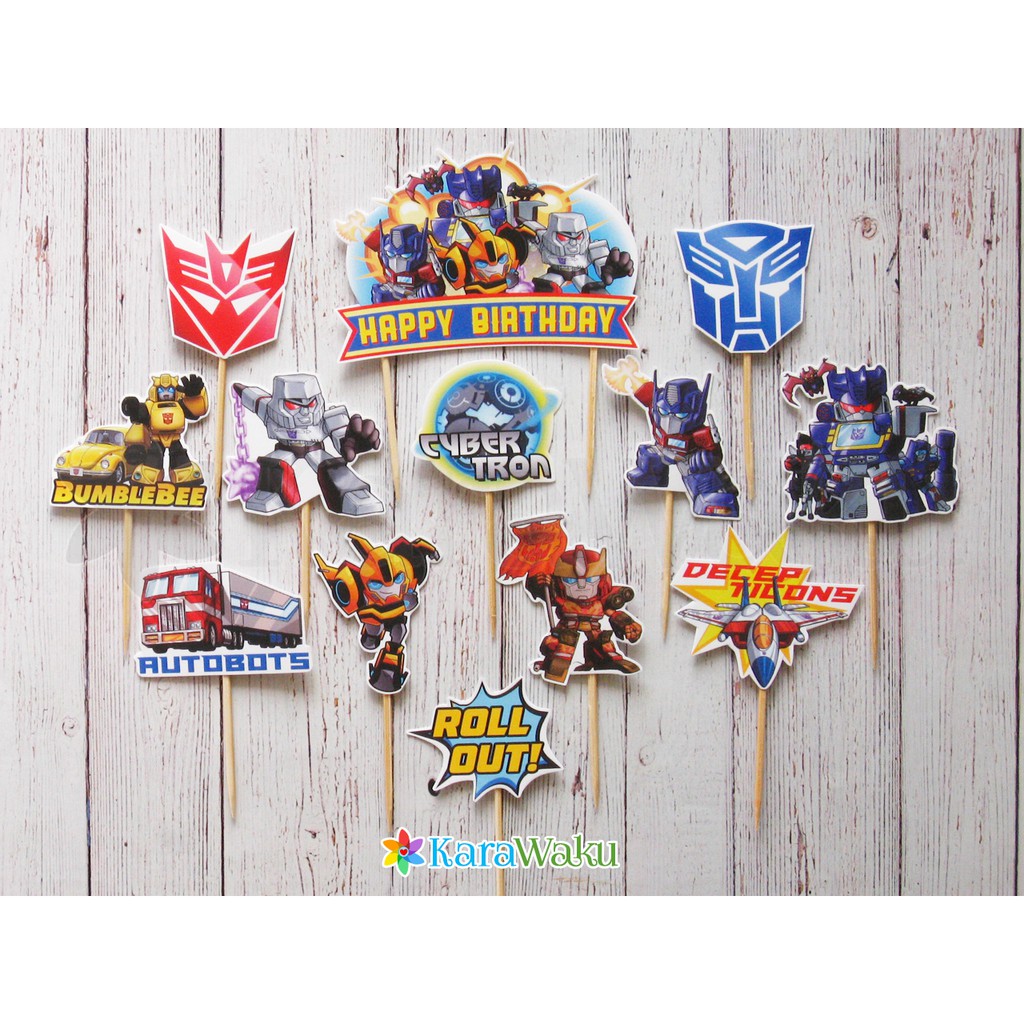 Transformer Birthday Cake Topper/Birthday Cake Decoration Skewer ...