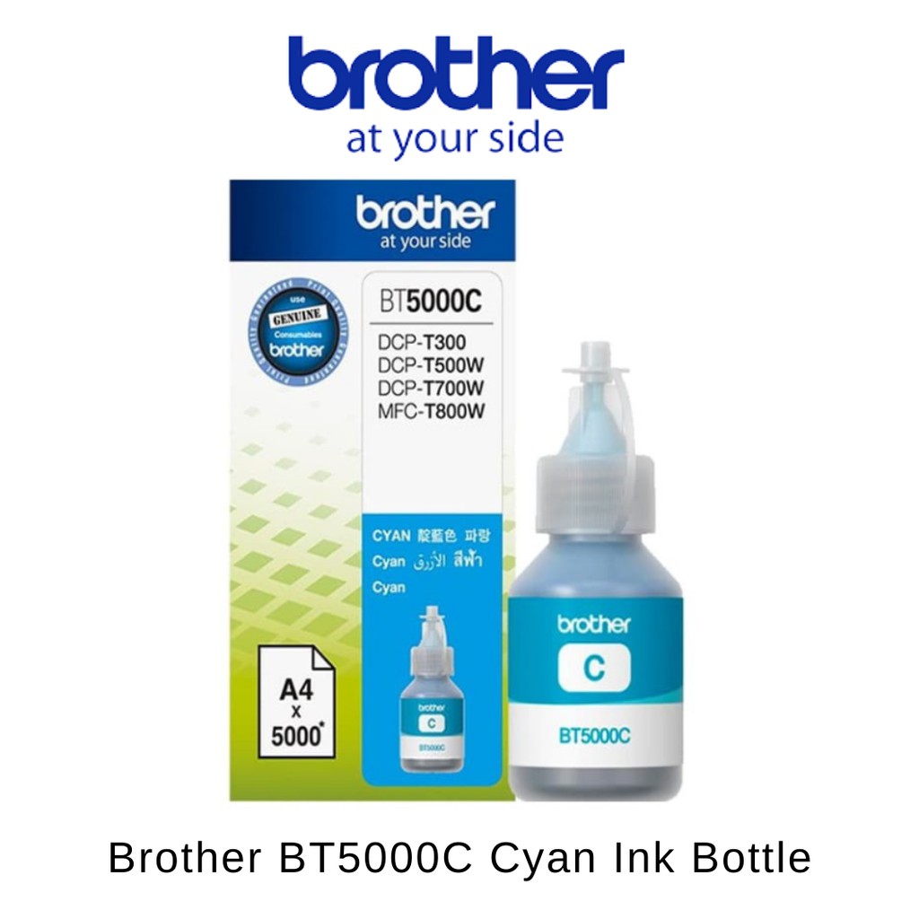 Brother BT5000C Cyan Ink Bottle DCP-T500W DCP-T700W MFC-T800W DCP-T510W DCP-T710W MFC-T810W HL ...