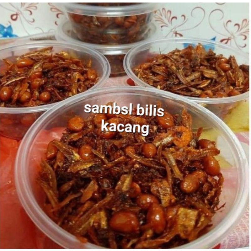DRY SAMBAL CRISPY BILIS FISH TEMPE/SAMBABAL CRISPY FISH BEANS /SAMBABAL ...