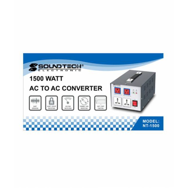 SOUNDTECH AC TO AC STEP UP STEP DOWN CONVERTER 1500W NT1500 | Shopee ...