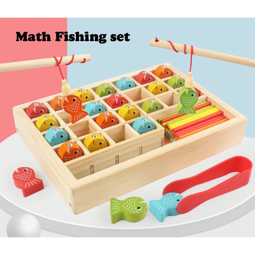 Wooden Fishing Math Learning set | Montesssori Learning | Counting ...