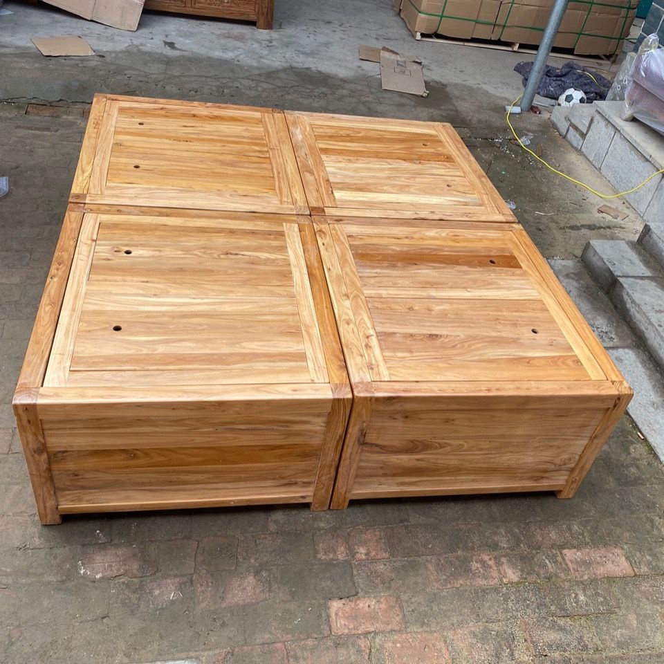 Old Elm Solid Wood Tatami Bed Bed Box Private Custom Box Double Bed ...