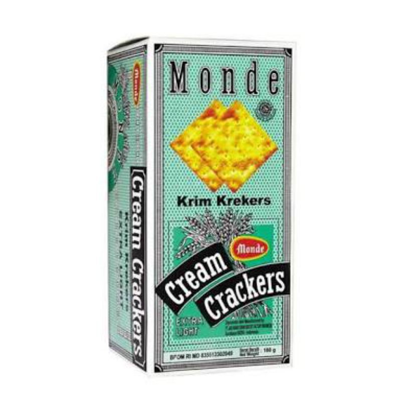 Monde CREAM CRACKERS Biscuit 180 Grams/Old School Salted Snacks KREKERS ...