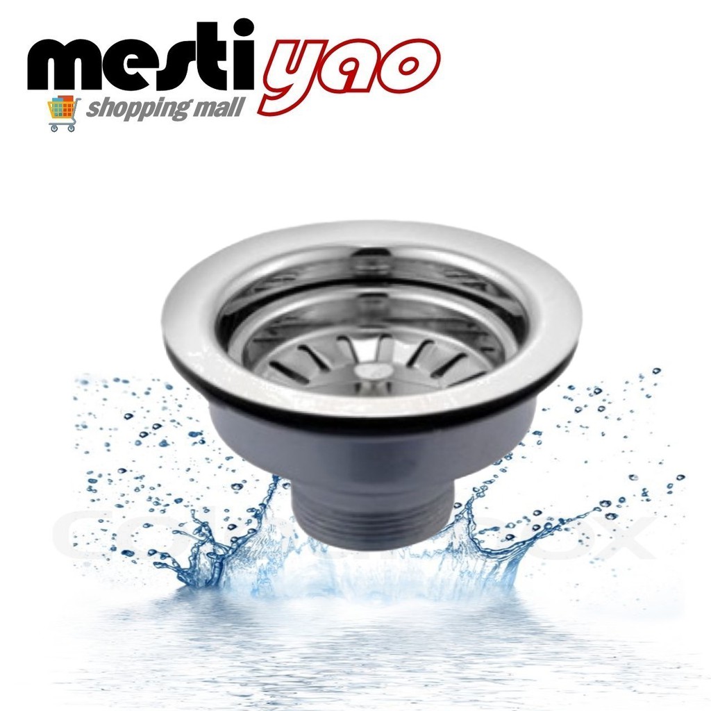 Stainless Steel 2 ½” Sink Waste Drain Strainer Kitchen Sink Basket ...