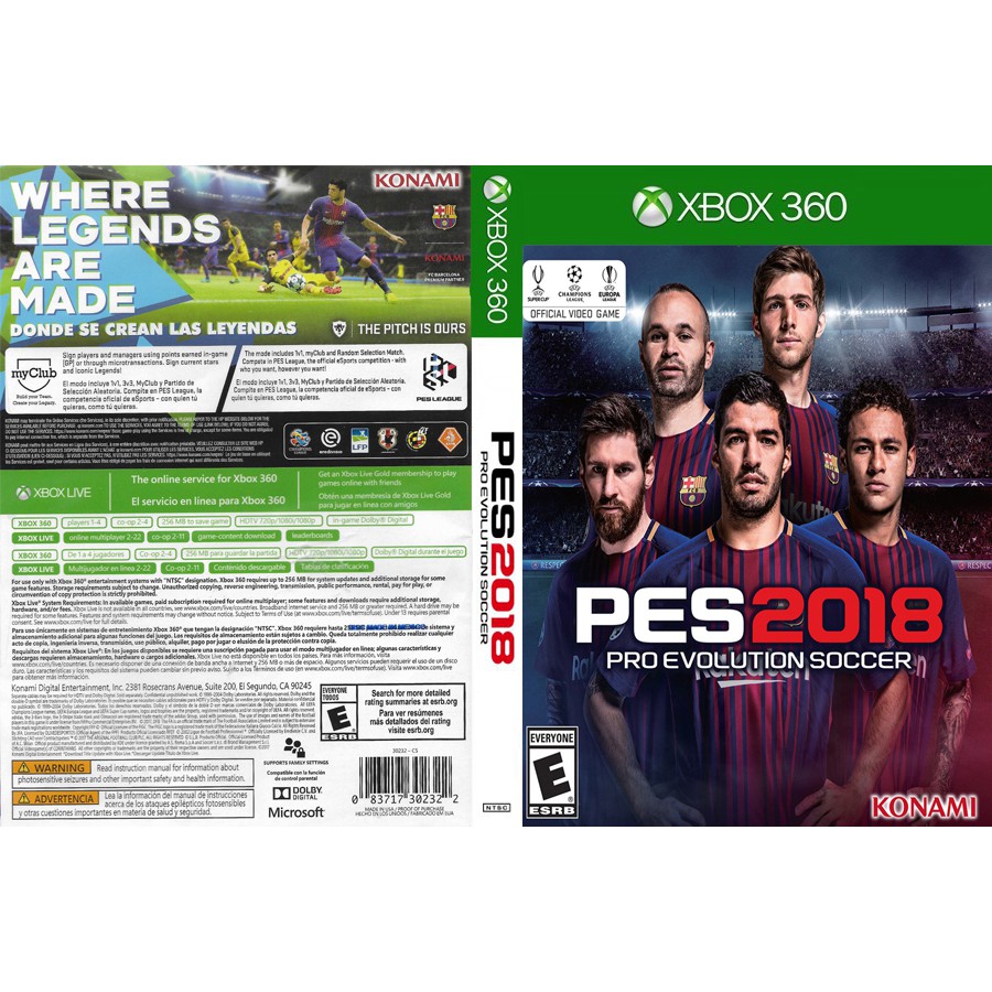 PES 18 XBOX360 GAMES(FOR MOD CONSOLE) | Shopee Singapore