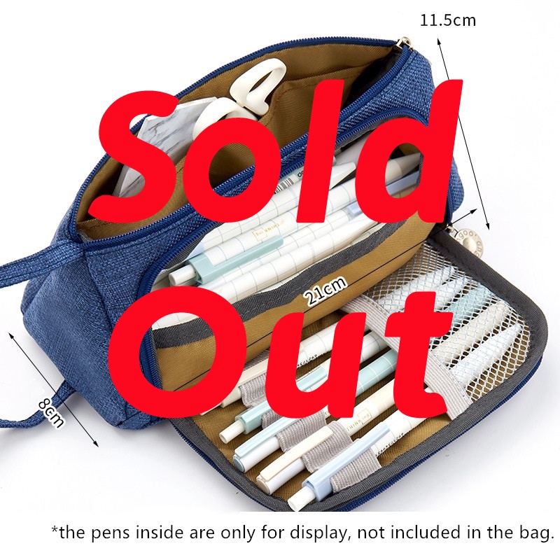 Angoo [Special] Plaid Pen Pencil Case, Multi Slot Grid Large Storage ...