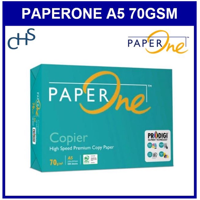PaperOne 70gsm A5 Paper One Copier Paper 1 Ream (HALF SIZE OF A4) | Shopee Singapore