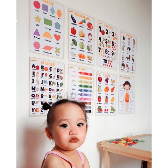 Kids Educational Wall Chart LAMINATED A4 size Minimalist 1-2 days ...