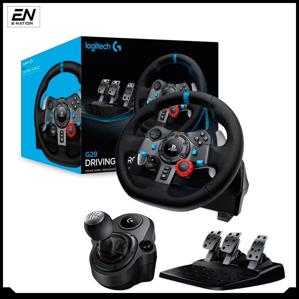 Logitech G29 Driving Force Race Wheel + Logitech G Driving Force ...