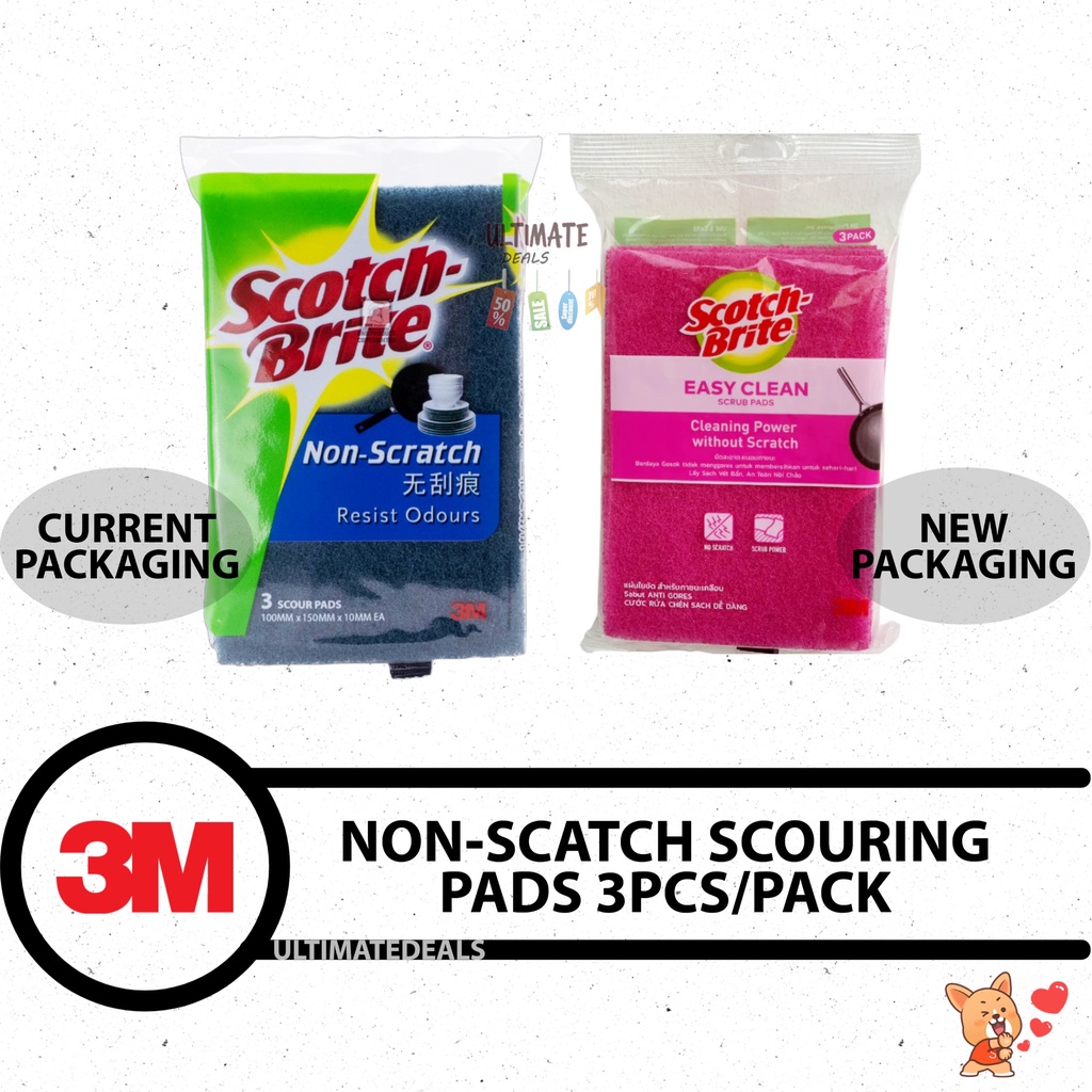 3M Scotch-Brite™ Easy Clean Non-Scratch Scrub Scouring Pads - Cleaning ...
