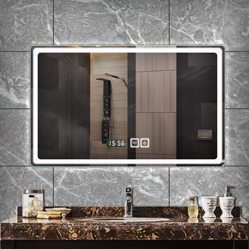 Bathroom intelligent mirror makeup mirror anti fog led mirror | Shopee ...