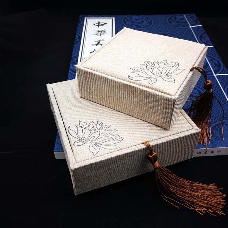 Amulet Gift Box Linen Gift Box Royal Shou Jewelry S-XL Gift Box ...
