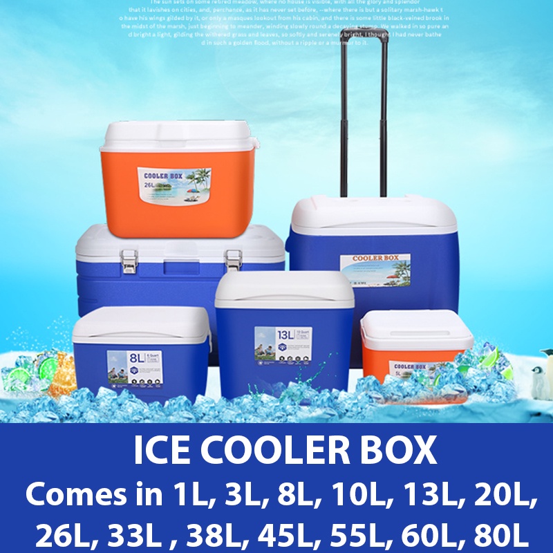 [13L - 80L] *FREE ICE BAGS* GOOD VALUE Ice Cooler Storage Box - Cold ...