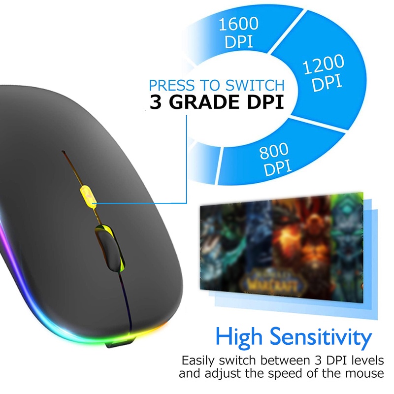 🔥ready stock🔥 Wireless Mouse 2.4Ghz Receiver Optical Adjustable Silent ...