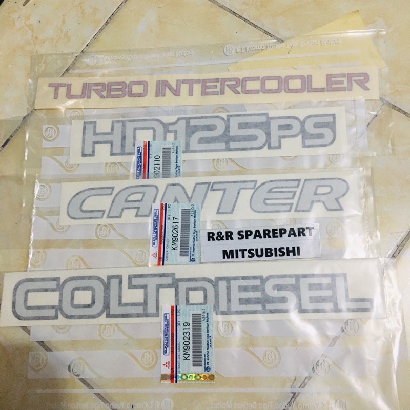 Mitsubishi canter turbo intercooler HD 125PS sticker set ORIGINAL ktb ...