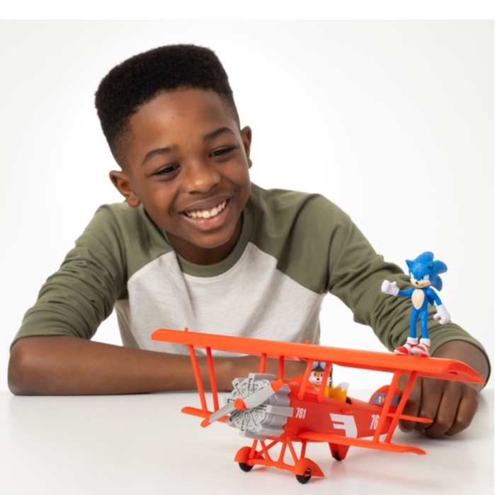 Sonic 2 the Hedgehog The Movie Tornado Biplane Playset, Includes Sonic ...