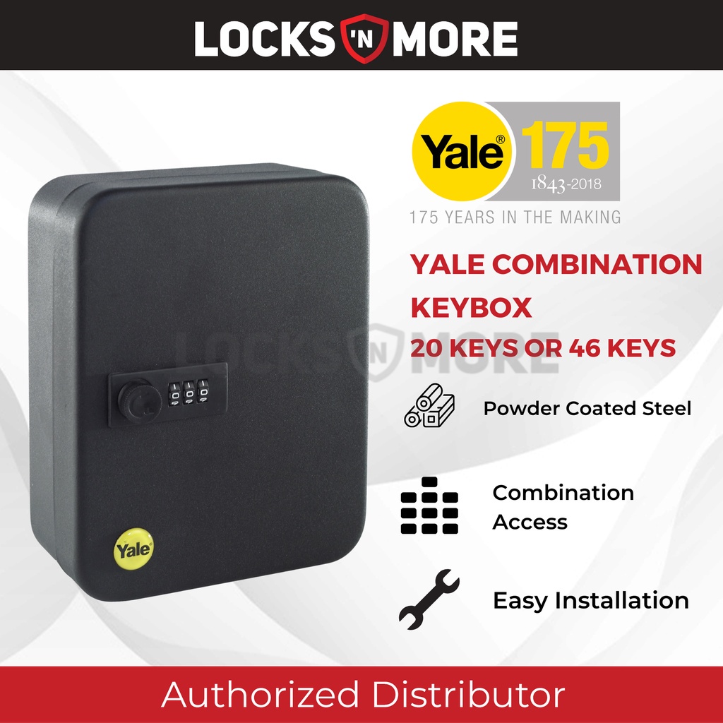 YALE 20PCS OR 46PCS COMBINATION KEY BOX CABINET (YKB/200/CB2 OR YKB/540 ...