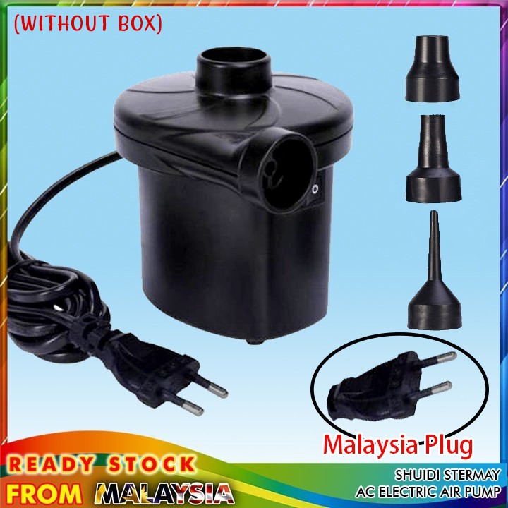 AC Electric Air Pump Inflate / Deflate with 3 Nozzles For Air Car Bed ...