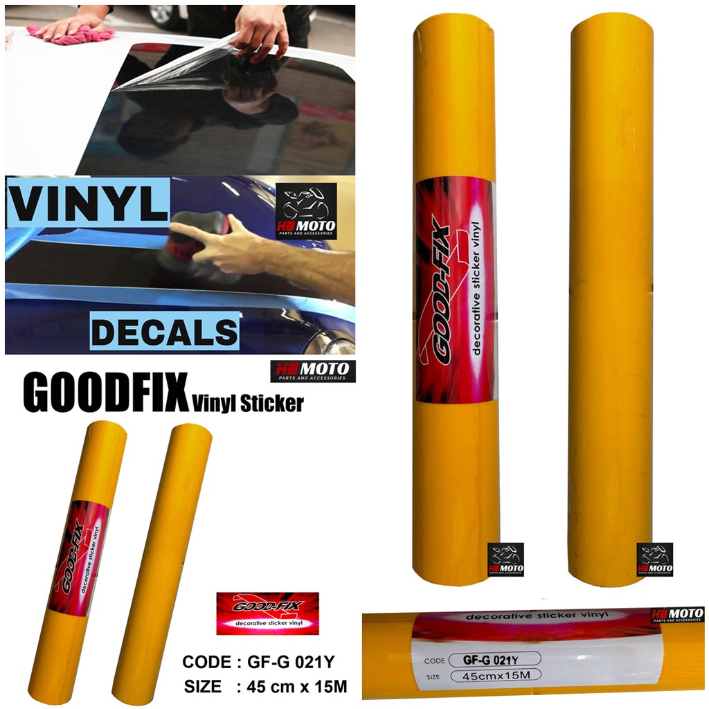 GoodFix Dark Yellow Flash Vinyl Sticker (Glossy) GoodFix Vinyl ...