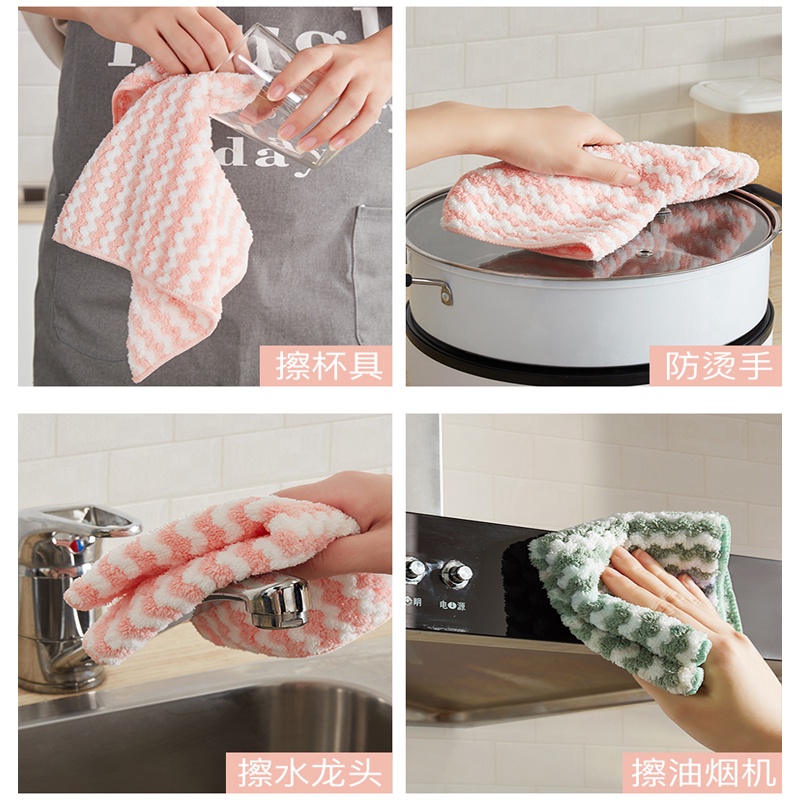 [HOT SALE]💓Kitchen Towel Microfiber Absorbent Cleaning Cloth, Household ...