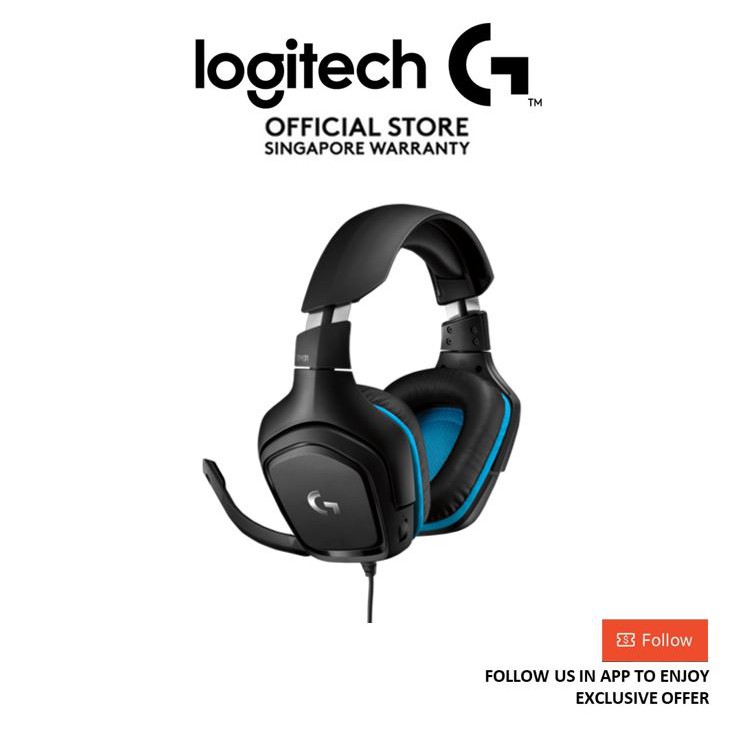 Logitech G431 Wired Gaming Headset, 7.1 Surround Sound, DTS Headphone:X ...