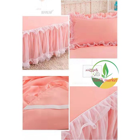 dust-proof Cadar Pengantin Ropol 3 in 1 bed skirt bedsheet CADAR ...