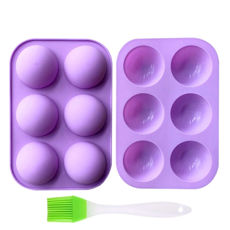 Sphere Silicon Mold Large 6-Cavity / Half Sphere Silicon Baking Mold ...