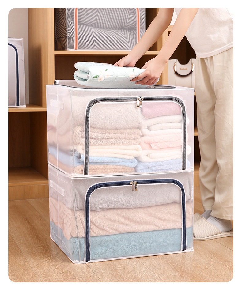 🚚SG Seller🚚Transparent Dust-proof Thickened Foldable Storage Box ...