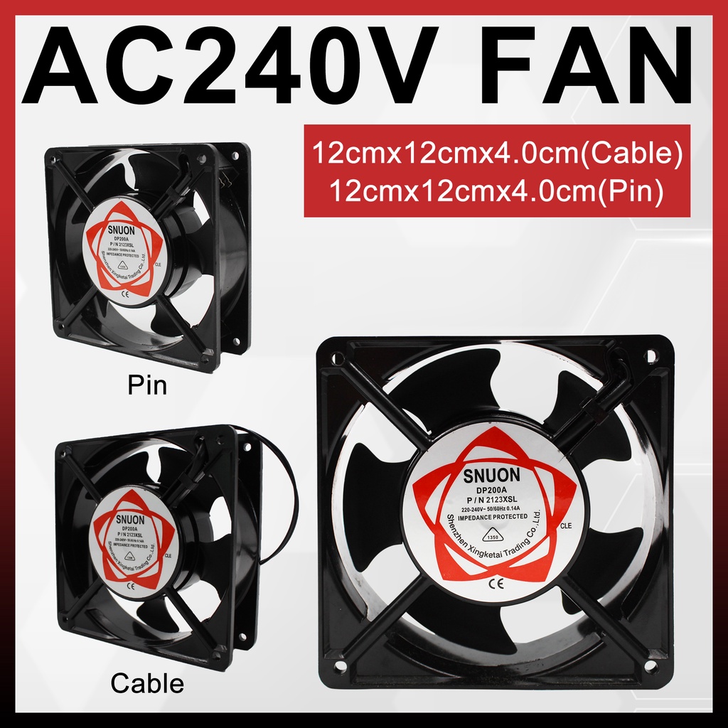 AC Axial Fan / Cooling Blower AC240V Sleeve Bearing 5 BLADES / EXHAUST FAN / COOLING FAN ...