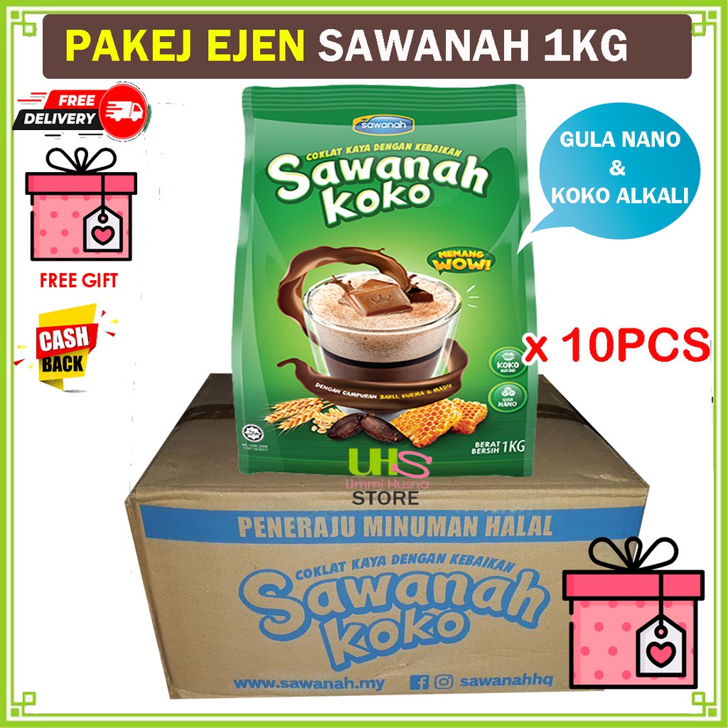 [BORONG] 10package x 1kg Sawanah WOW Coco Malt Drink Chocolate Drink ...