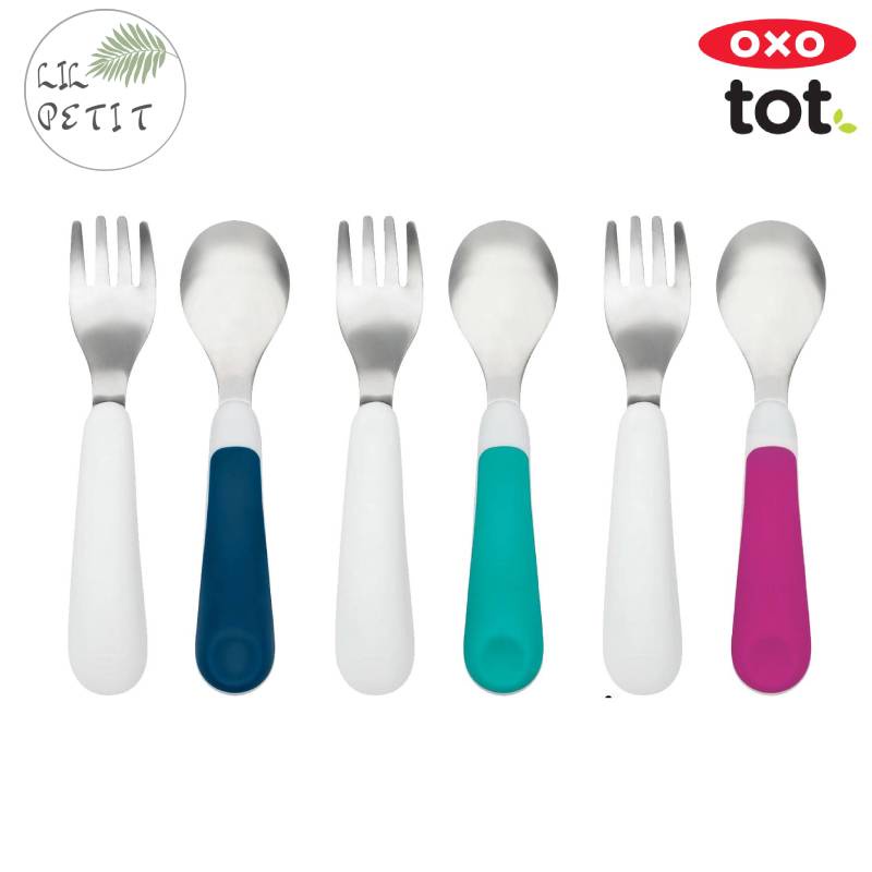 Oxo Tot Fork & Spoon Set (3 Colors) | Shopee Singapore