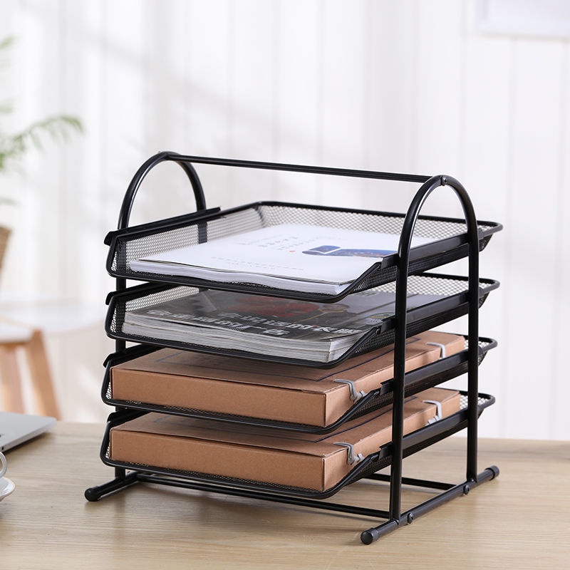 Office Metal Iron Net Multi-Layer Storage Rack File Rack Drawer ...