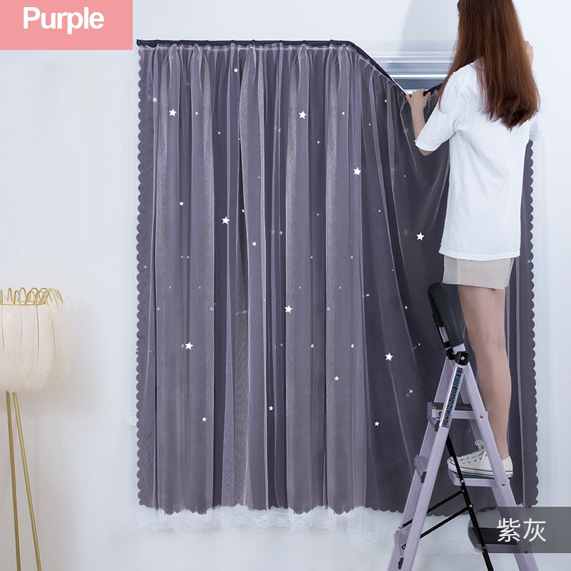 Window Self-adhesive Star Curtain Full-shading Cloth Shading Bedroom ...