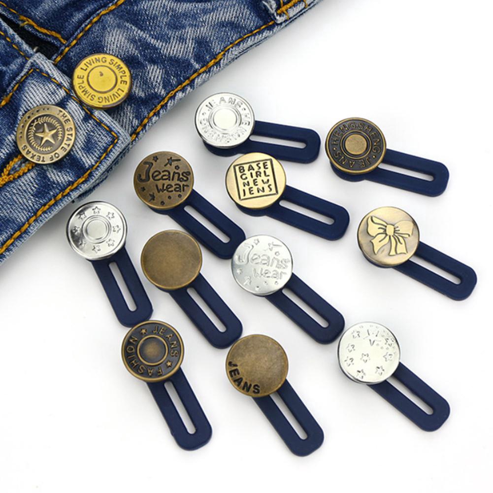 Metal Extended Button for Clothing Jeans Adjust Fit Fastener Button ...