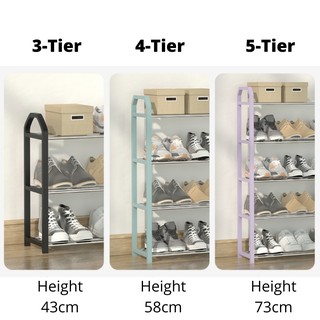 {SG} Simple Shoerack 3-Tier 4-Tier 5-Tier Metal Shoe Rack 65cm Length ...