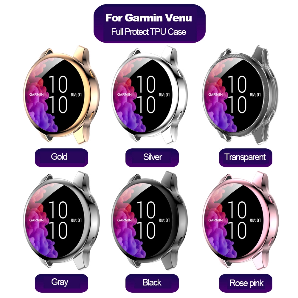 Protective Case for Garmin Venu Watch Cover TPU Full Protector Case ...