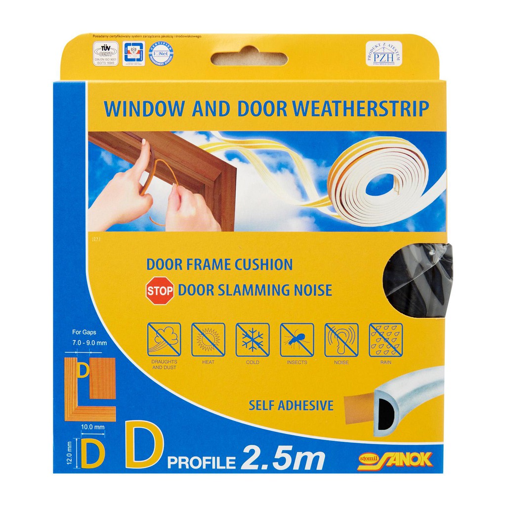 Steve & Leif D-Profile Weatherstrips 12X10Mm Door/Window Seals 2.5 ...