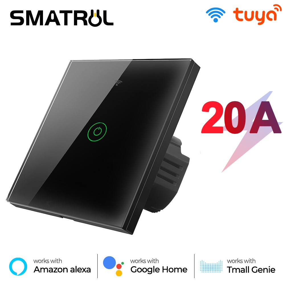 SMATRUL 20A WiFi Touch Water Heater Air Conditioner Switch 240V Tuya ...