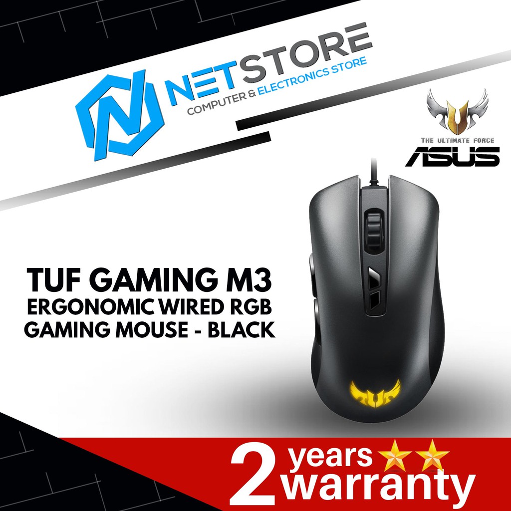 ASUS TUF Gaming M3 Ergonomic Wired RGB Gaming Mouse | Shopee Singapore