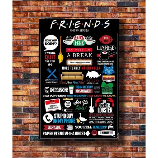 New Friends TV Show Series Poster Metal Sign Home Wall Decor | Shopee ...