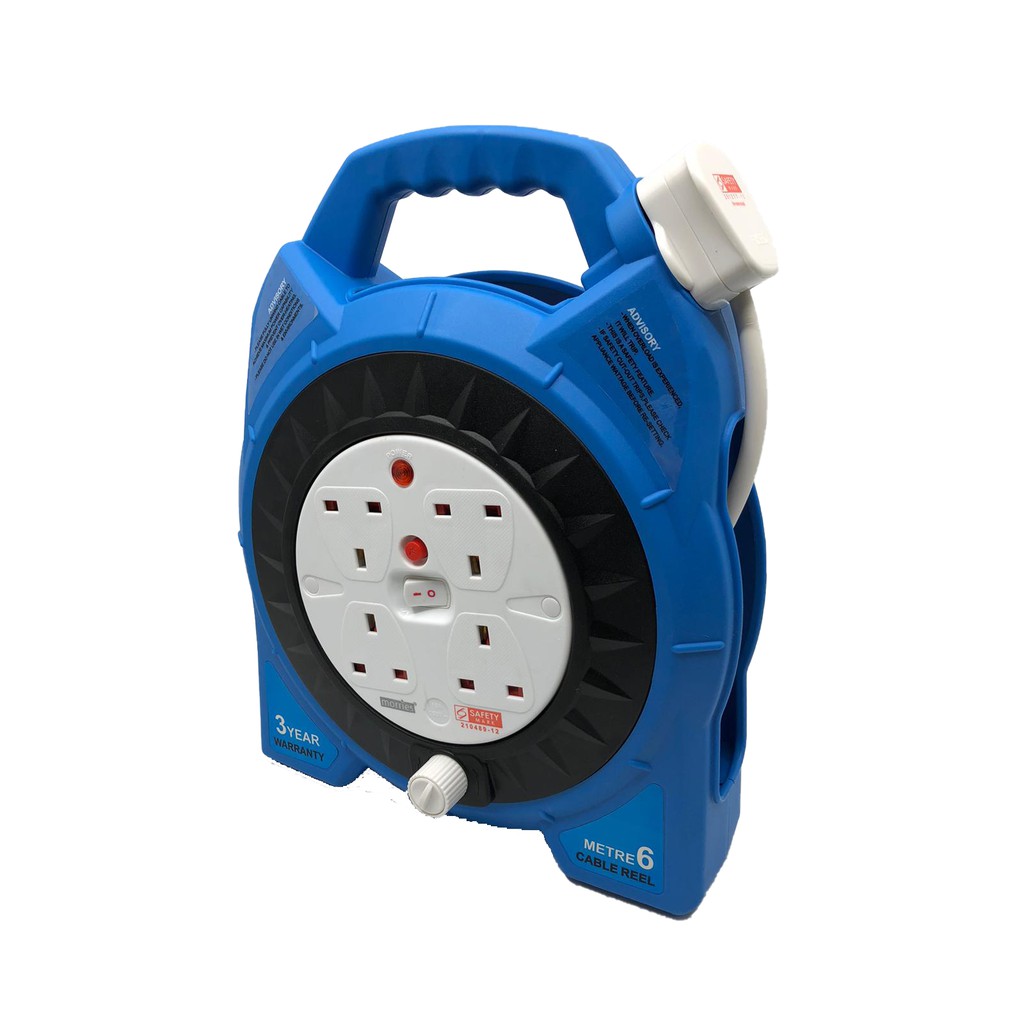 Morries 4Way 6/10m Extension Cable Reel MS2003CR/MS2004CR / Portable ...
