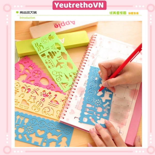 Drawing model ruler, plastic ruler for painting, school supplies for ...