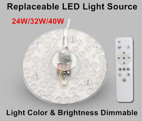 Remote control Replaceable LED Light Source For LED Ceiling Lamp 24W ...